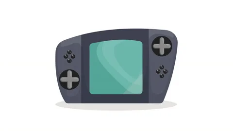 black video game console portable animat... | Stock Video | Pond5