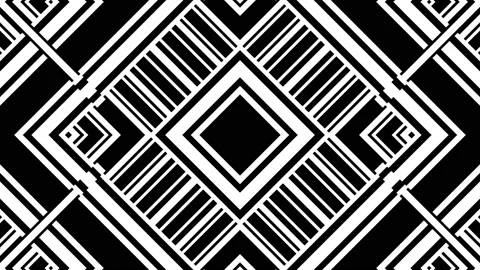 Black White Geometric Pattern Loop Anima... | Stock Video | Pond5