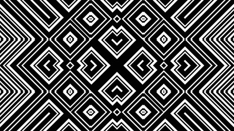 Black White Geometric Pattern Loop Anima... | Stock Video | Pond5
