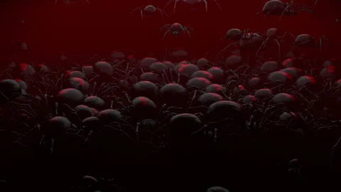 Black widow massive squirming pile 3d | Stock Video | Pond5