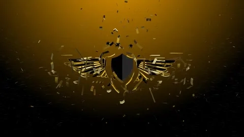 black wing 3d opening logo green screen ... | Stock Video | Pond5