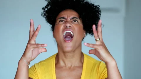 Black woman yelling to sky, african pers... | Stock Video | Pond5