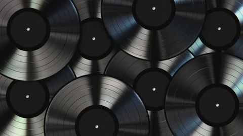 Blank black label classic vinyl records ... | Stock Video | Pond5