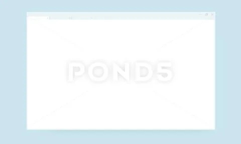 Blank browser window. Desktop computer frame vector clay mockup ...
