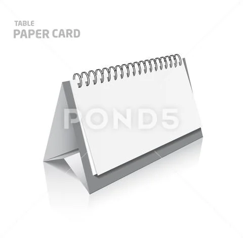 Blank calendar design isolated on white 3d model in color: Royalty Free ...