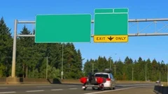 Highway Exit Sign Vector