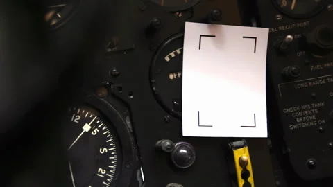 Blank Frame in Old Aircraft Cockpit, Fli... | Stock Video | Pond5