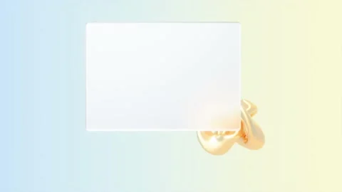 blank glass trend frame morphism mockup | Stock Video | Pond5