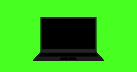 Blank laptop screen, 4K animation on a g... | Stock Video | Pond5