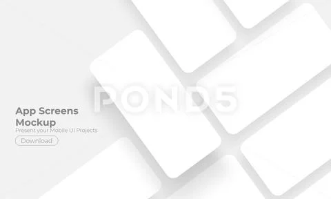 Blank Mobile App Screens With Space for Text Illustration #177843656