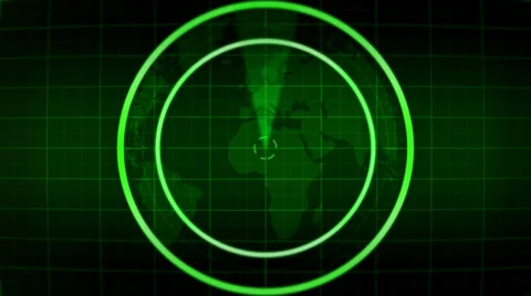 Blank Radar on a Map and a Grid | Stock Video | Pond5