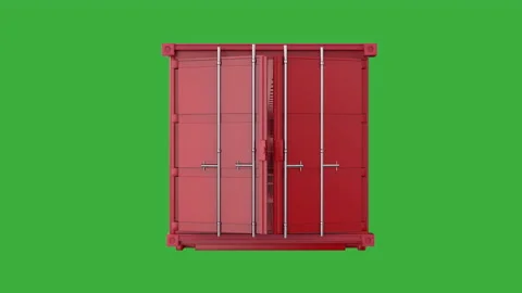 Green Shipping Container Stock Video Footage | Royalty Free Green ...