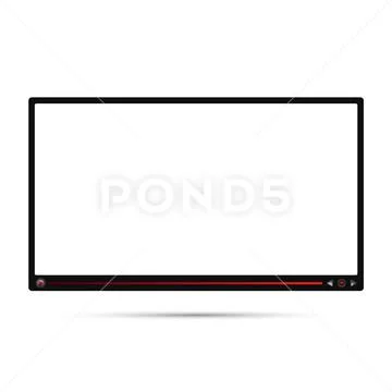 Blank screen Video player ui border design Illustration #199634428