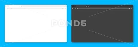 Blank web browser window with tab, toolbar and search field. Modern website Illustration #238626856