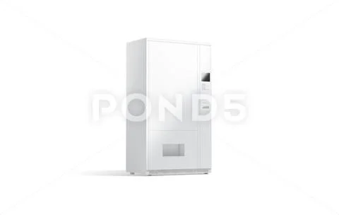 Blank white coffee vending machine mockup, side view Stock Photo #275935865