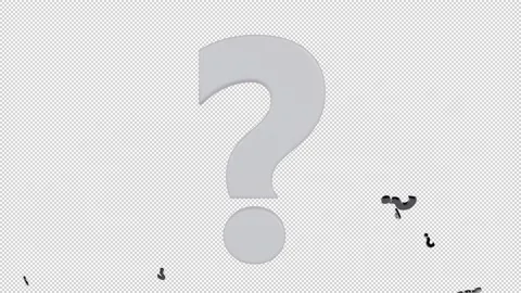 Blast Black Question Mark Isolated on al... | Stock Video | Pond5