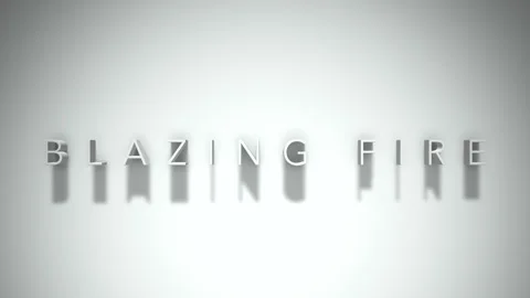 blazing fire 3D title animation white te... | Stock Video | Pond5