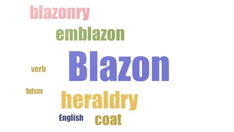 Blazon Tag Cloud Animated Isolated On Wh... | Stock Video | Pond5