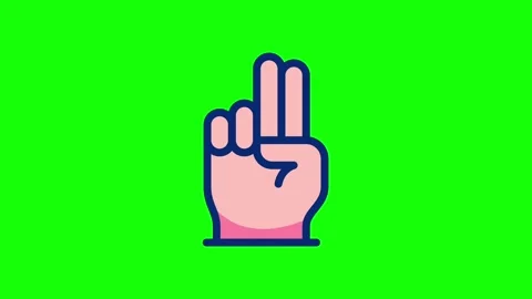 Bless hand gesture animation loop on gre... | Stock Video | Pond5
