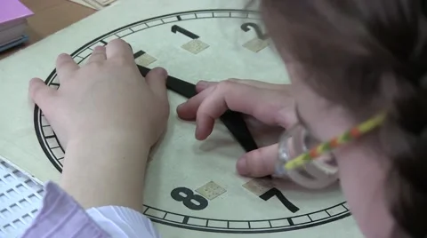 Blind Girl Reading Braille. Large School... | Stock Video | Pond5