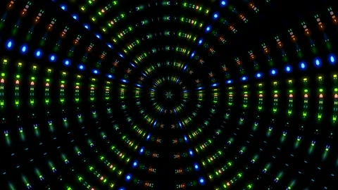 blinking circle animation. Colorful LED ... | Stock Video | Pond5
