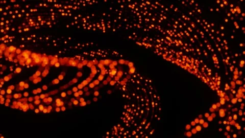 blinking particles on thin hairs move on... | Stock Video | Pond5