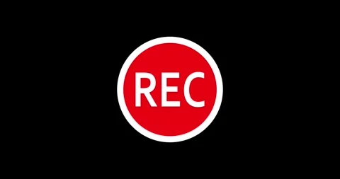 Blinking Red Record Button With TV inter... | Stock Video | Pond5