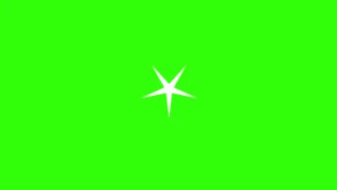 blinking star loop animation on green ba... | Stock Video | Pond5