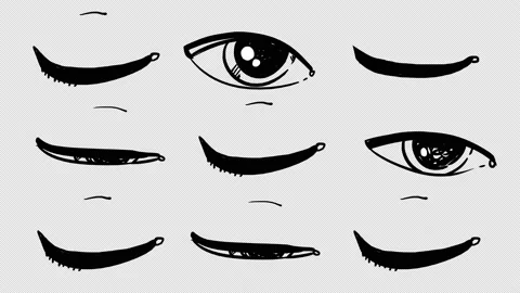 Blinking Eyes Animation Animated Blinking Female Eyes In Cartoon