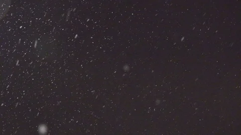 Blizzard of fast falling snow flakes at ... | Stock Video | Pond5