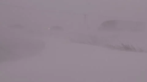 Blizzard snow and high wind in severe sn... | Stock Video | Pond5