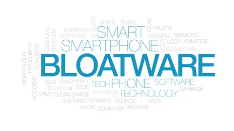 Bloatware animated word cloud. Kinetic t... | Stock Video | Pond5