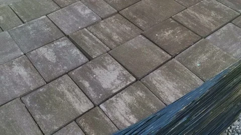 block paving on the pallet | Stock Video | Pond5