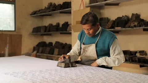 Block Printing Design Stock Video Footage | Royalty Free Block Printing ...
