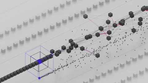 Blockchain animated concept with individ... | Stock Video | Pond5