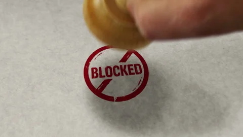 Blocked and permitted stamp and stamping... | Stock Video | Pond5