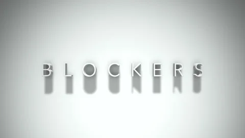 blockers 3D title animation with shadows... | Stock Video | Pond5