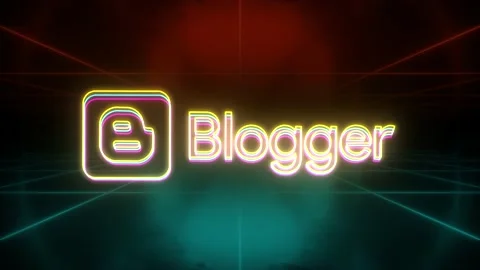 Blogger logo animation retro background | Stock Video | Pond5