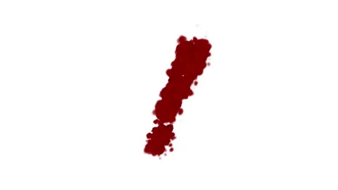 Blood alphabet exclamation point symbol ... | Stock Video | Pond5