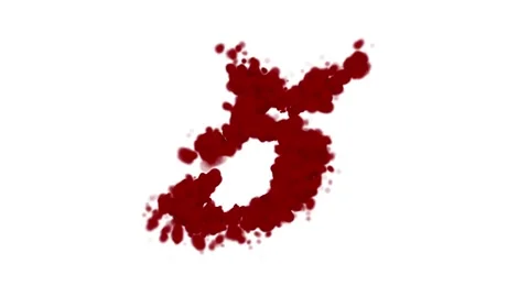 Blood alphabet number 5 isolated on whit... | Stock Video | Pond5