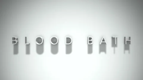 blood bath 3D title animation with shado... | Stock Video | Pond5