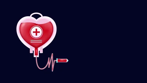 Blood Donor Day, 3d vector animation of ... | Stock Video | Pond5
