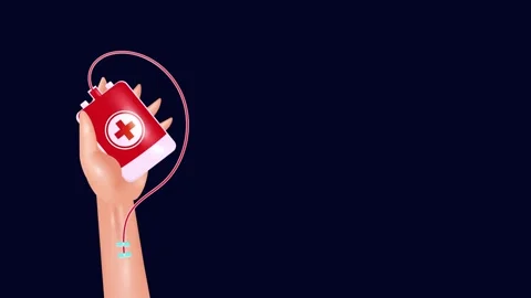 Blood Donor Day, 3d vector animation of ... | Stock Video | Pond5