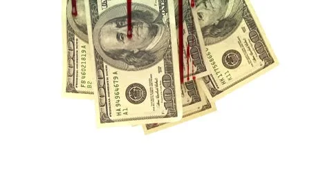 Blood dripping down a group of one hundr... | Stock Video | Pond5