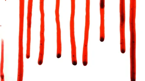 Realistic Blood Dripping Down A Wall