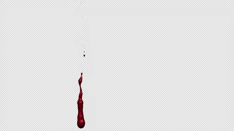 Blood dripping on transparent background | Stock Video | Pond5