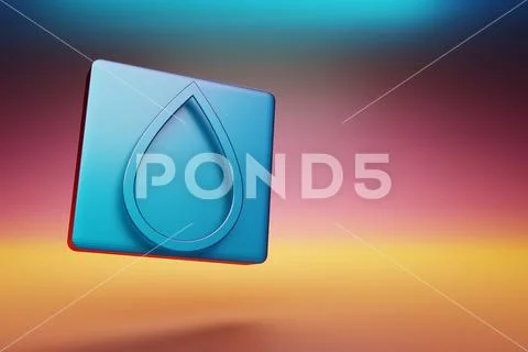 Blood Drop icon. Beautiful Blue Blood Drop symbol icons on multicolor ...