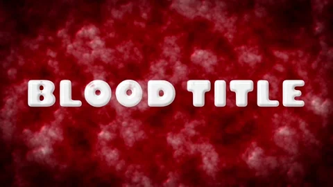 Blood Flesh Red Wound Title Intro ~ After Effects #266280903