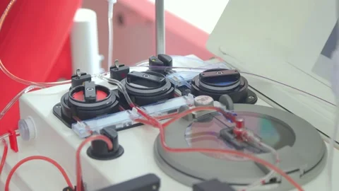 Blood separation process in laboratory | Stock Video | Pond5
