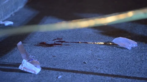 Blood On Sidewalk Stock Footage ~ Royalty Free Stock Videos | Pond5